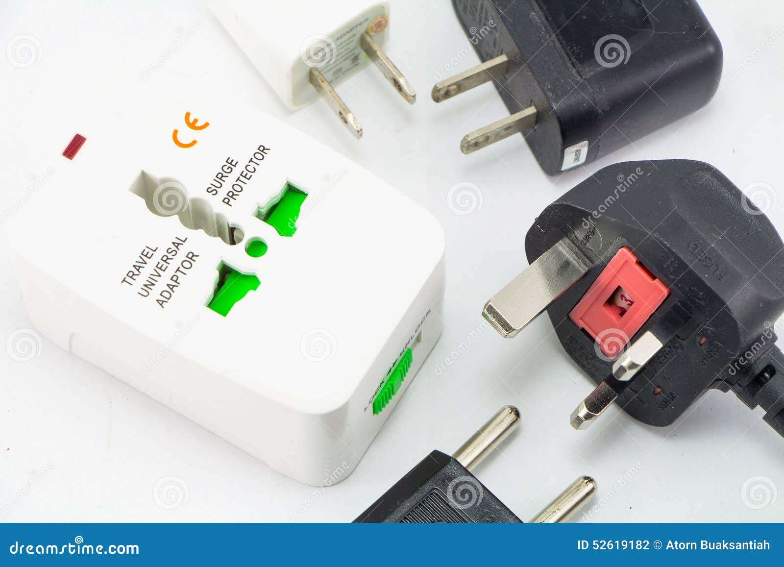 Different Universal Adapters Travel Adapters Stock Photo - Image of ...