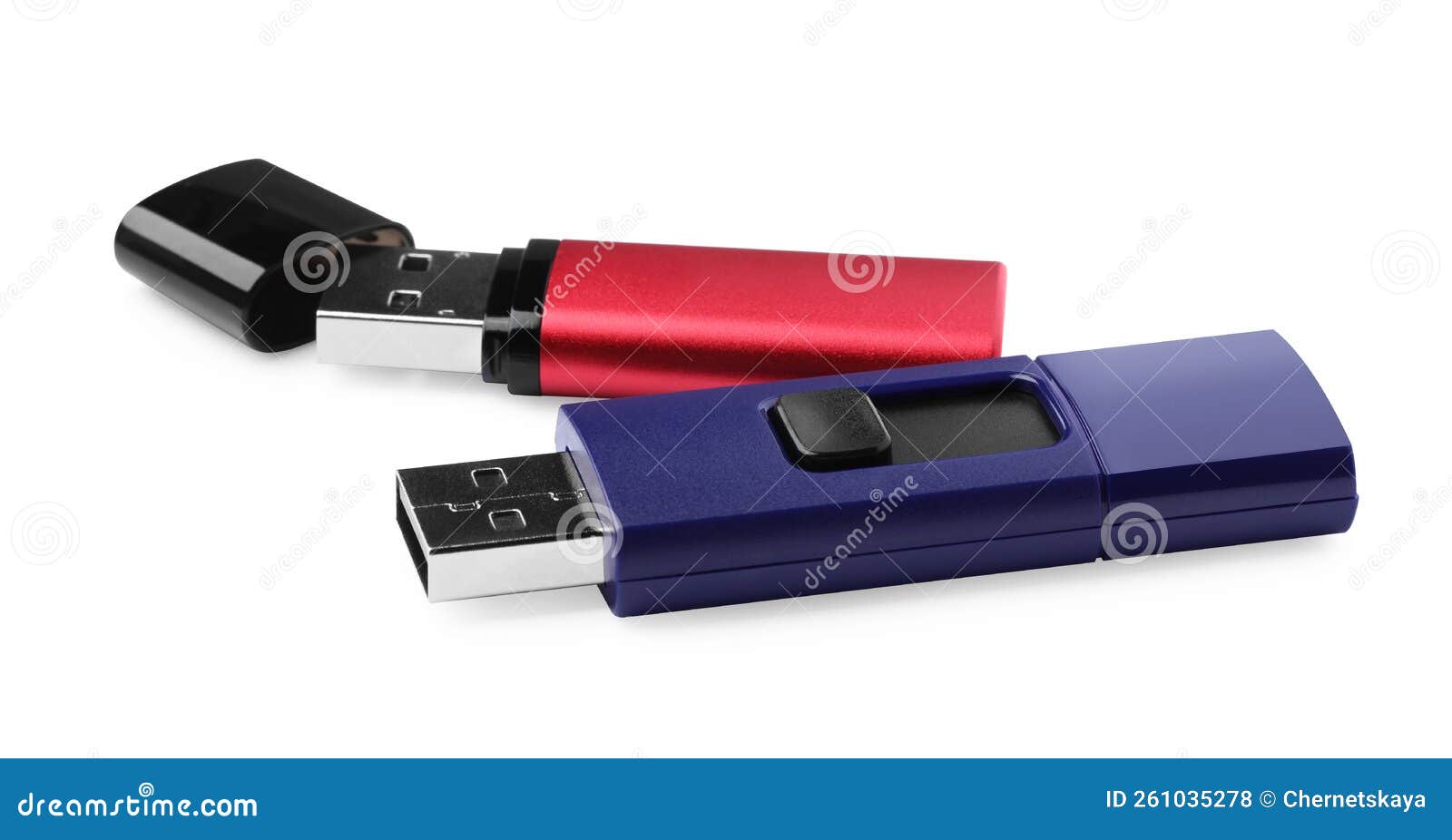 Different Usb Flash Drives on White Background Stock Photo - Image of ...