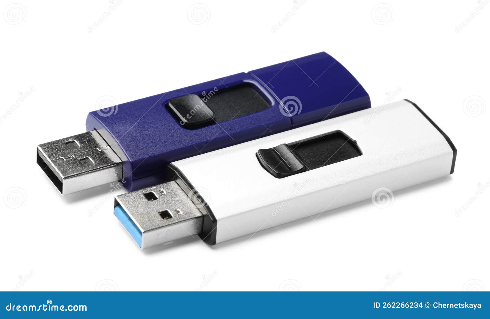 Different Usb Flash Drives on White Background Stock Photo - Image of ...