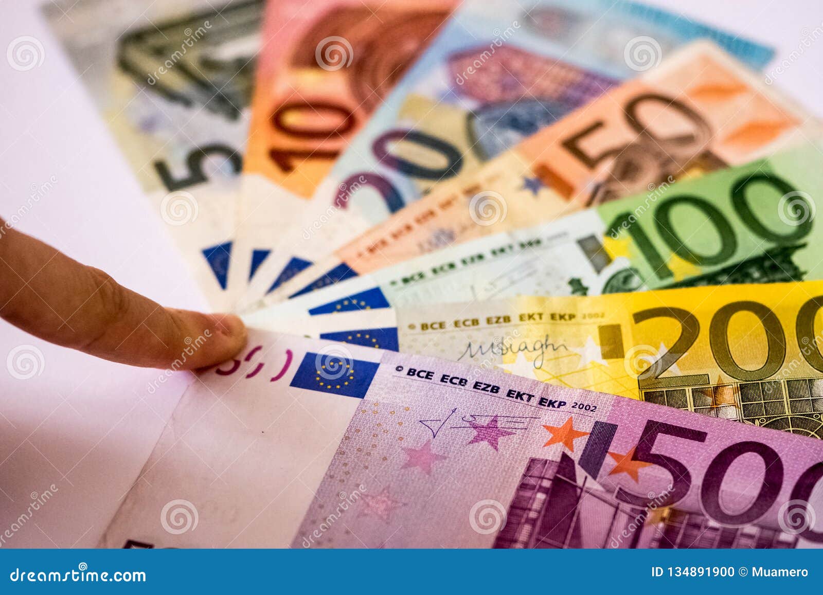 Different Value of the Euro Paper Bills Stock Photo - Image of capital ...