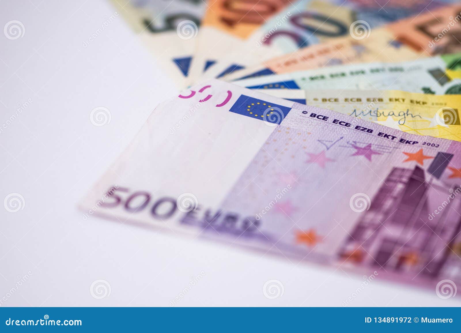 Different Value of the Euro Paper Bills Stock Photo - Image of euro ...