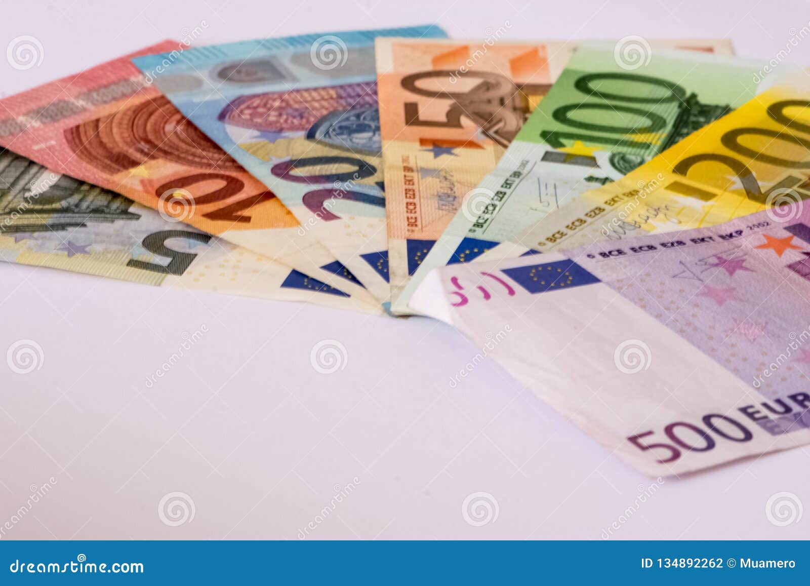 Different Value of the Euro Paper Bills Stock Photo - Image of ...