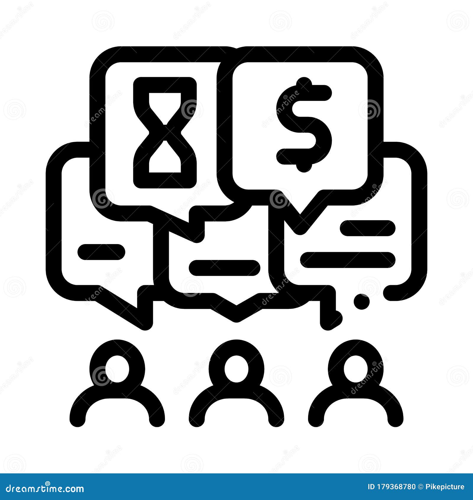Different Values of People Icon Vector Outline Illustration Stock ...