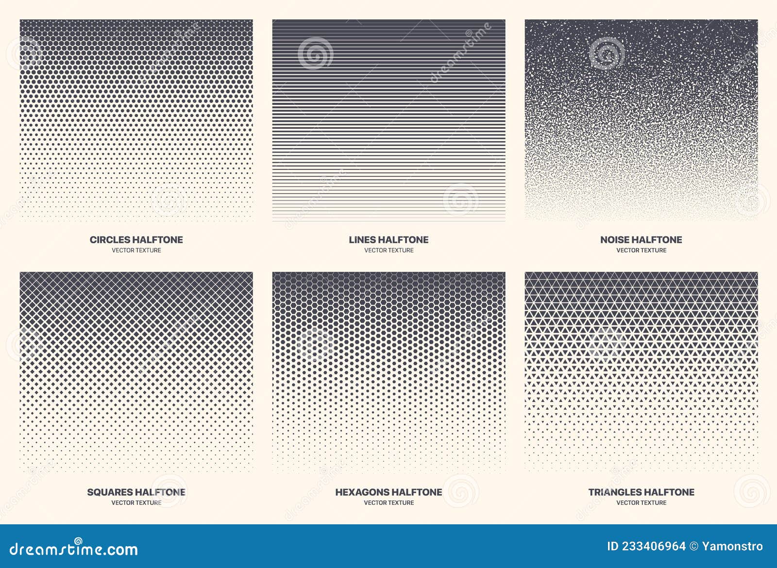 Different Variations Halftone Border Texture Vector Abstract Geometric Pattern Stock Vector ...