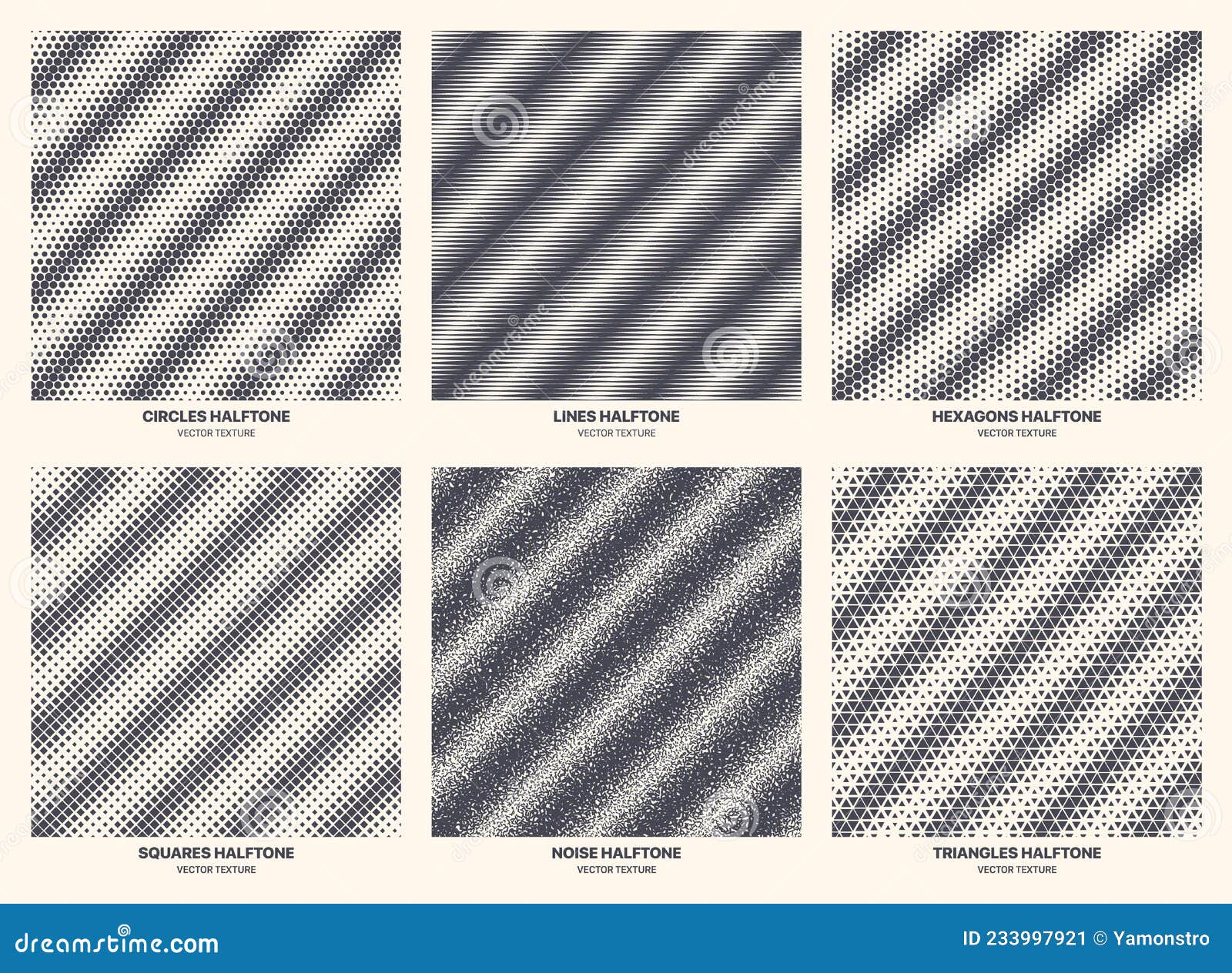 Different Variations Halftone Incline Stripe Pattern Set Vector ...