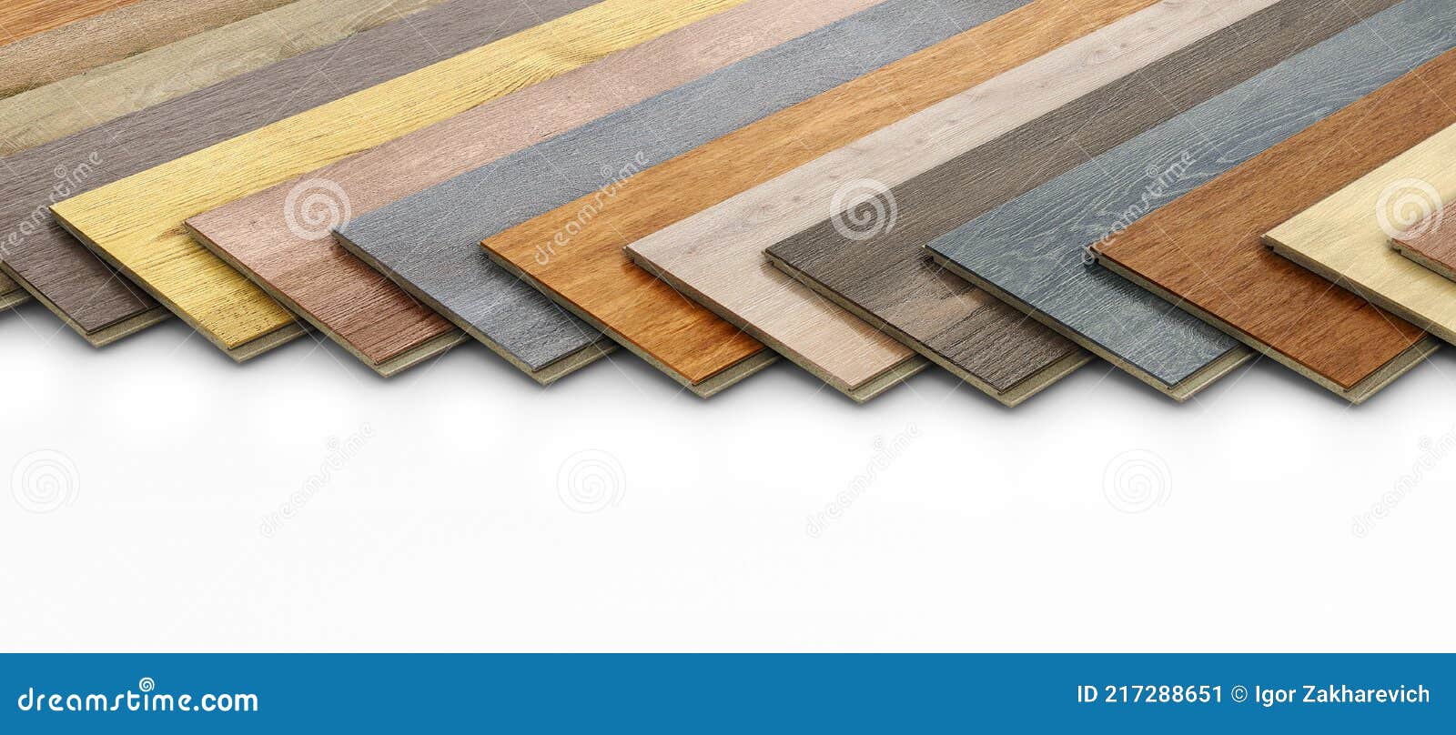 Different Variations of Laminate Wooden Planks on White Background ...