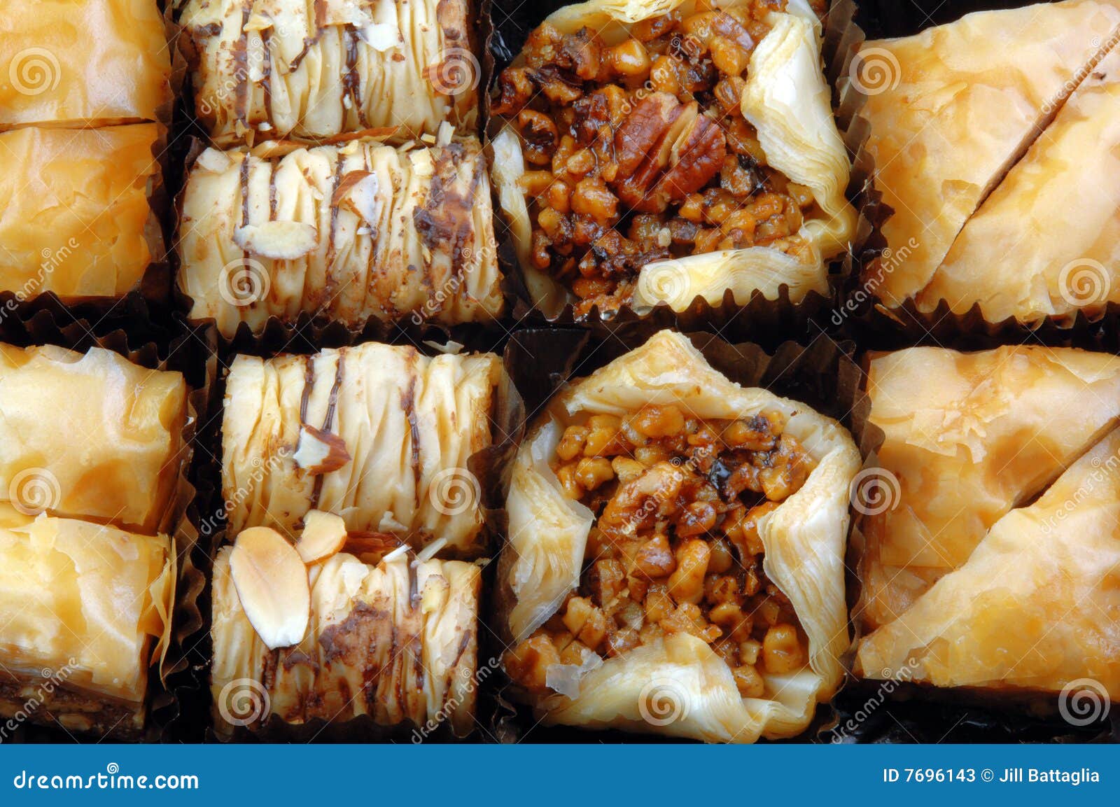 Different Varieties of Baklava Stock Image - Image of white, food: 7696143