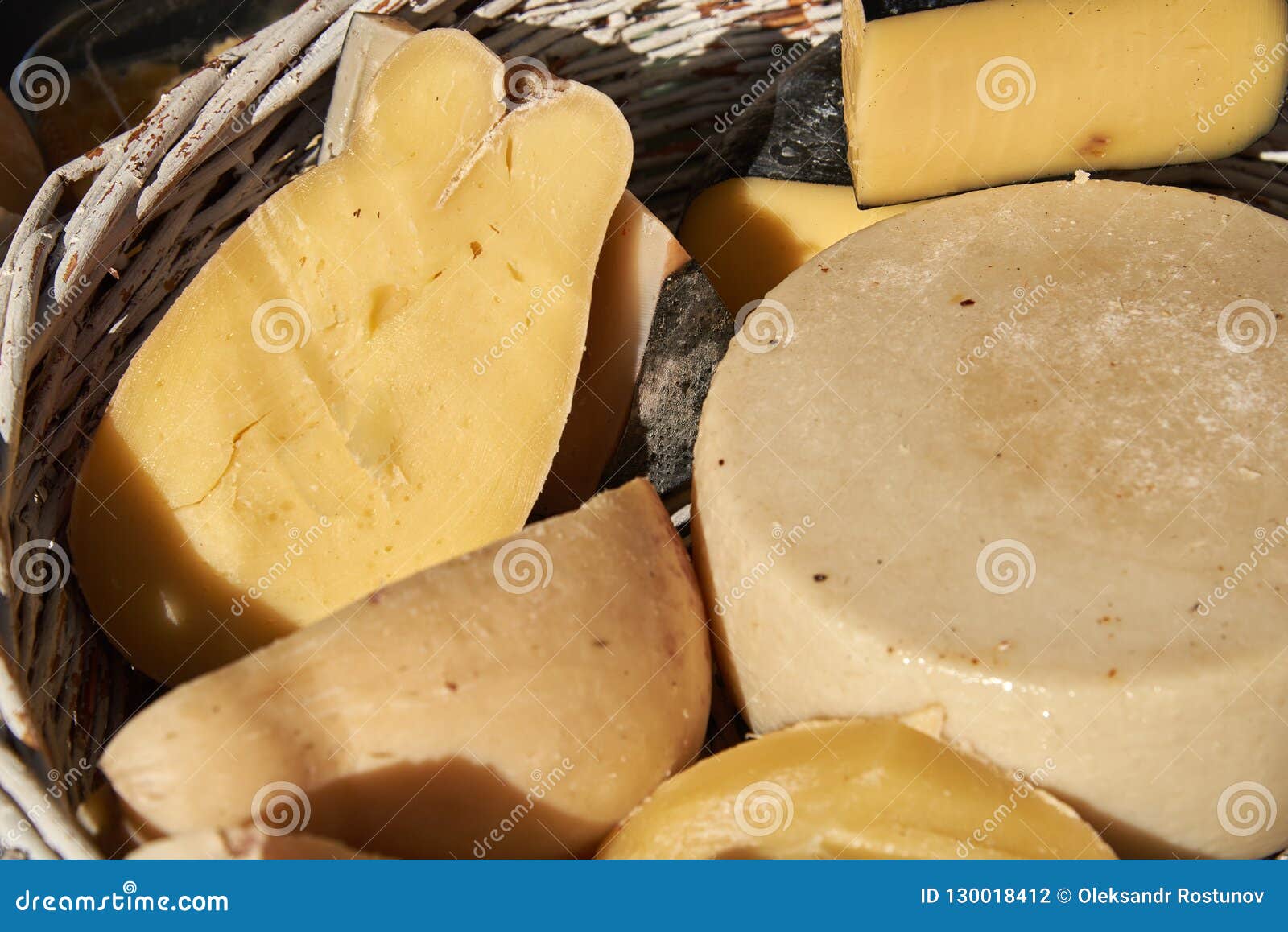 Different Varieties of Craft Cheese Stock Photo - Image of solid ...