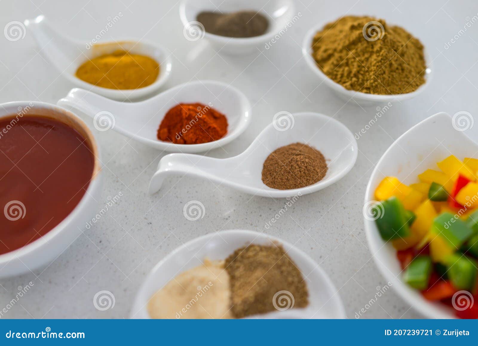 Different Varieties of Ingredients for Making the Lunch Stock Image ...
