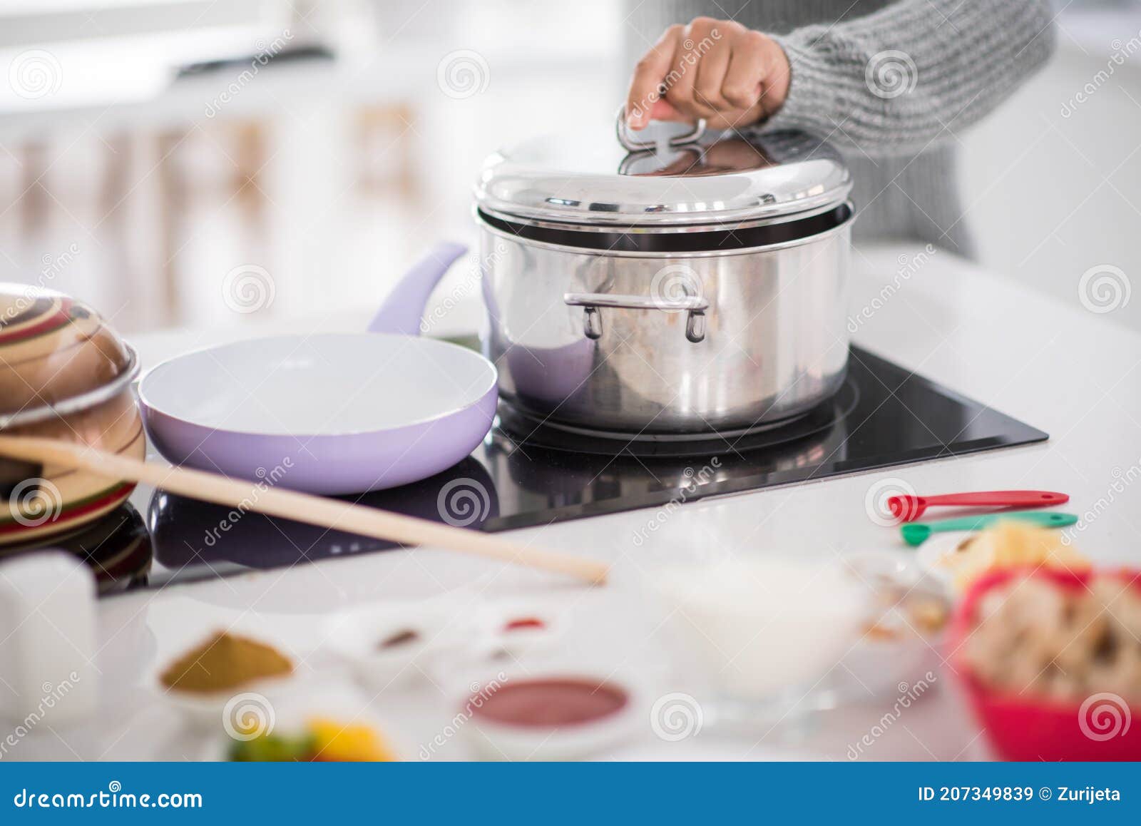 Different Varieties of Ingredients for Making the Lunch Stock Image ...