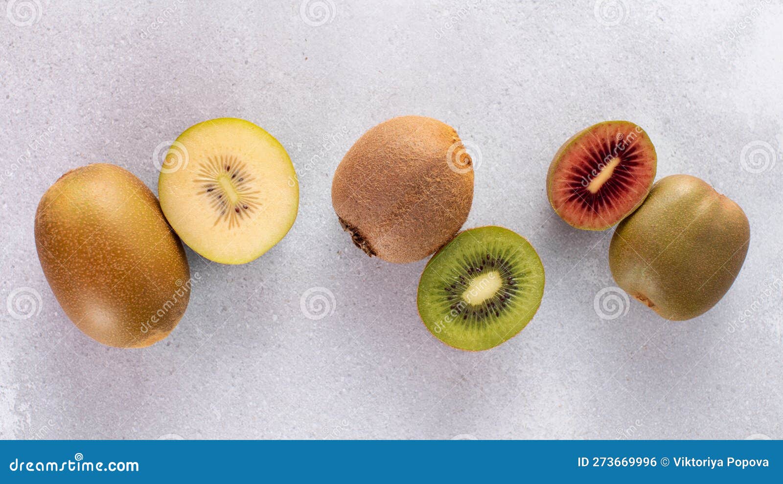 Different Varieties of Kiwi Lie in a Pile on the Table. Halves of Red ... Different Varieties of Kiwi Lie in a Pile on the Table. Halves of Red ...