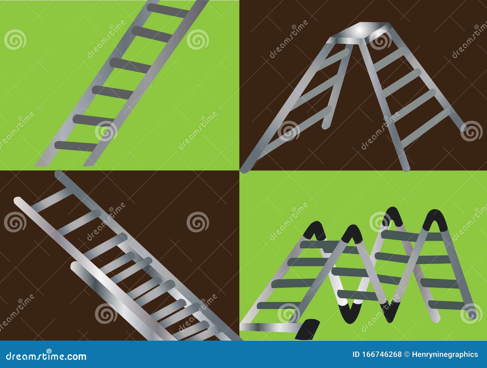 Ladders With Different Sizes Royalty-Free Stock Image | CartoonDealer ...