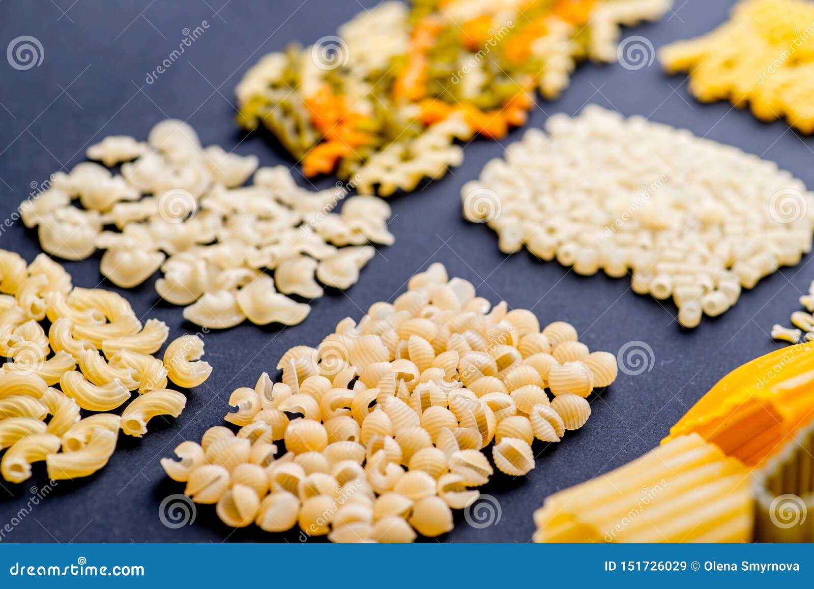 Different Varieties of Pasta Stock Image - Image of dough, alphabet ...