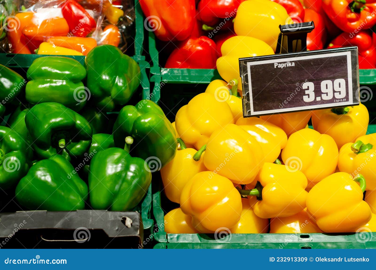 Different Varieties of Peppers in the Store for Sale Stock Image ...