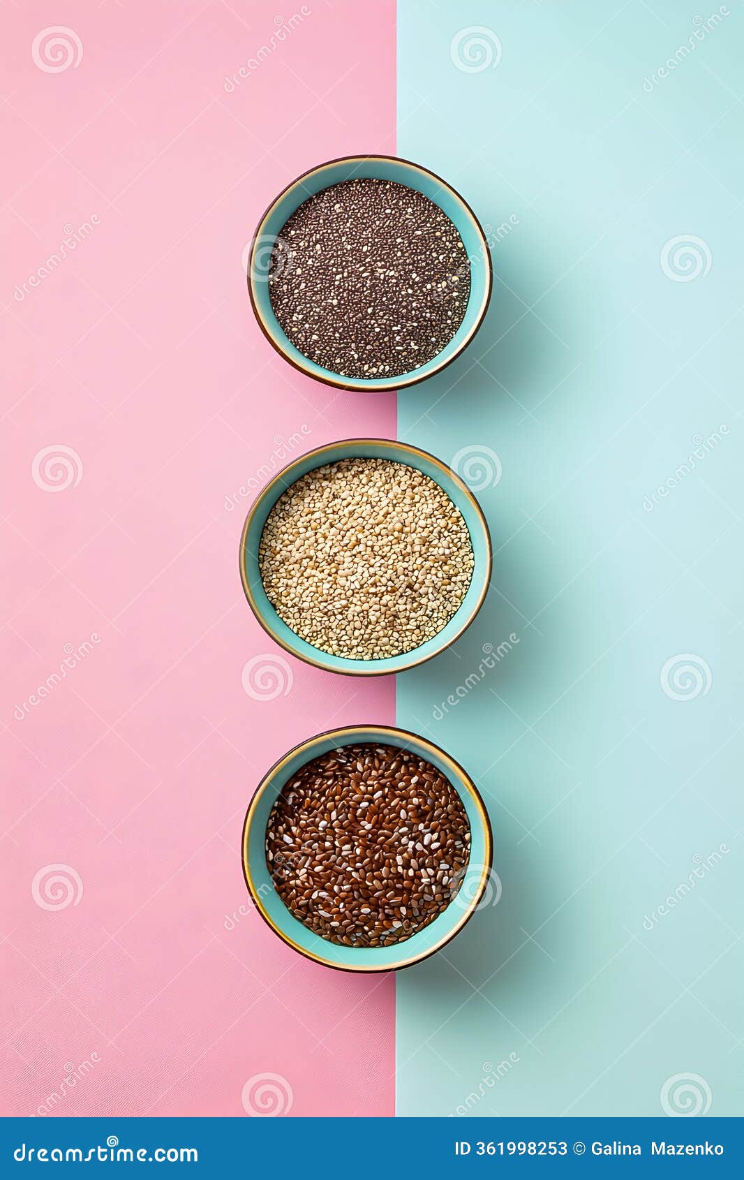 Different Varieties of Sesame Seeds Arranged in Bowls Against a ...