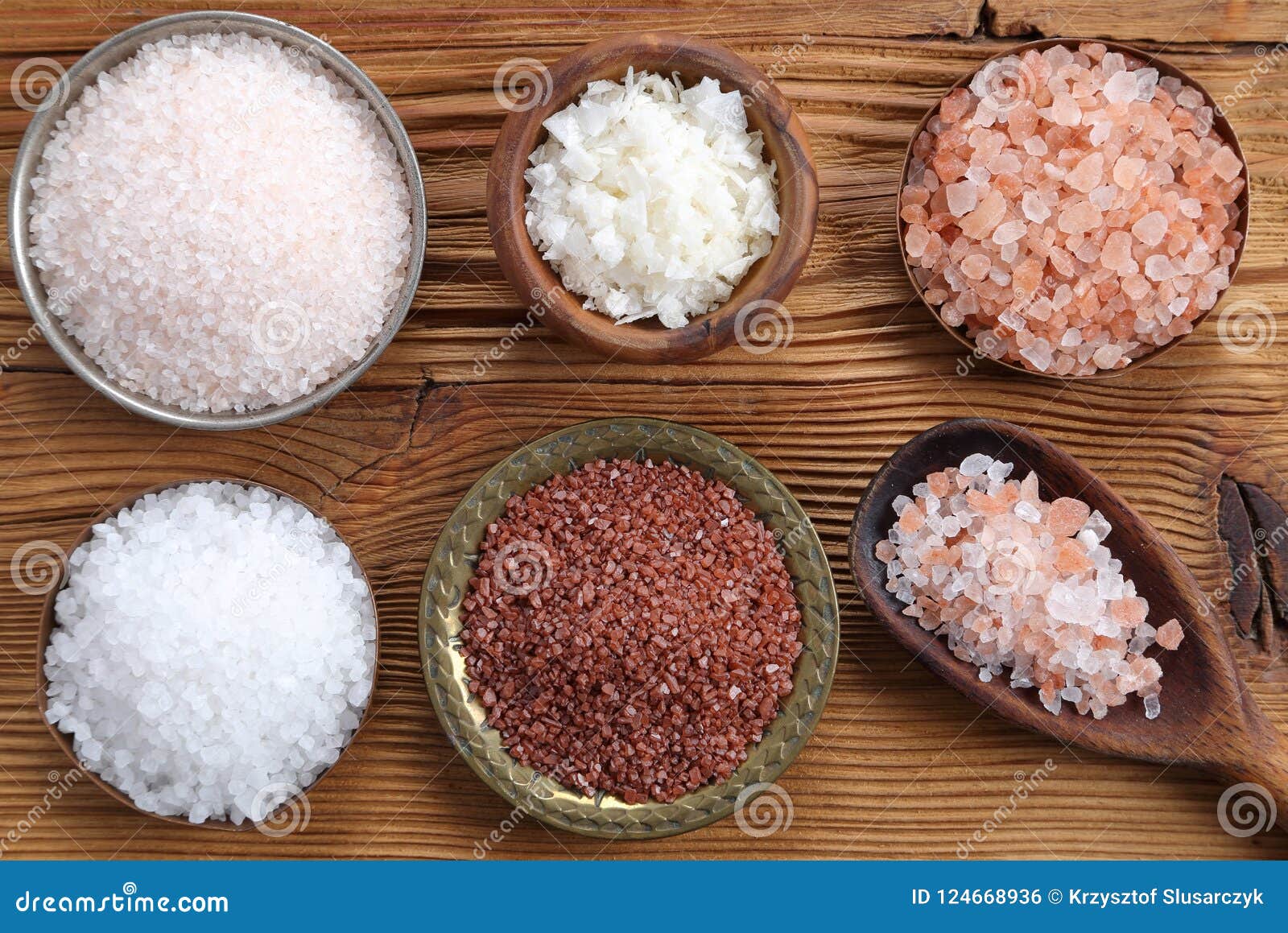 Different Varieties of Table Salt. Stock Photo - Image of ground ...