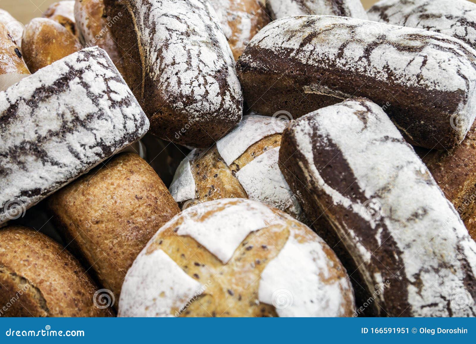 Different Varieties and Types of Bread. Loaves, Rolls, Loaves and Other ...