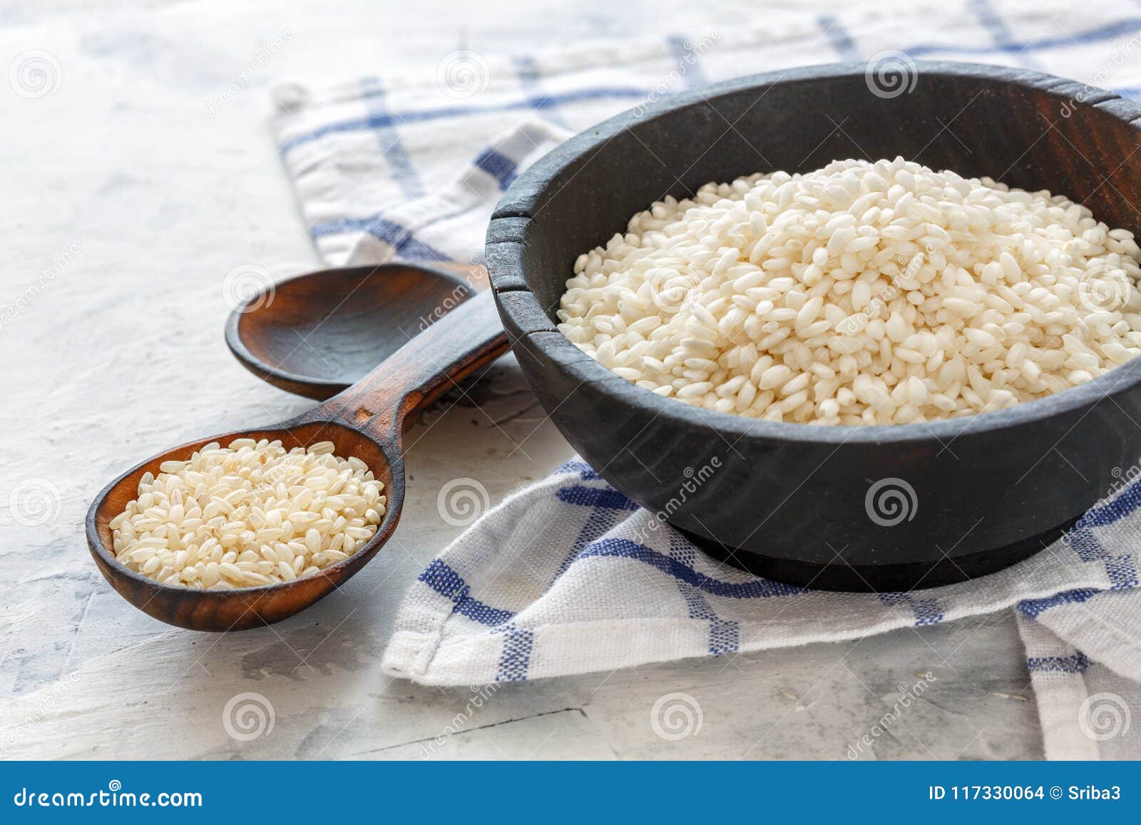 Different Varieties of White Rice. Stock Photo - Image of uncooked ...