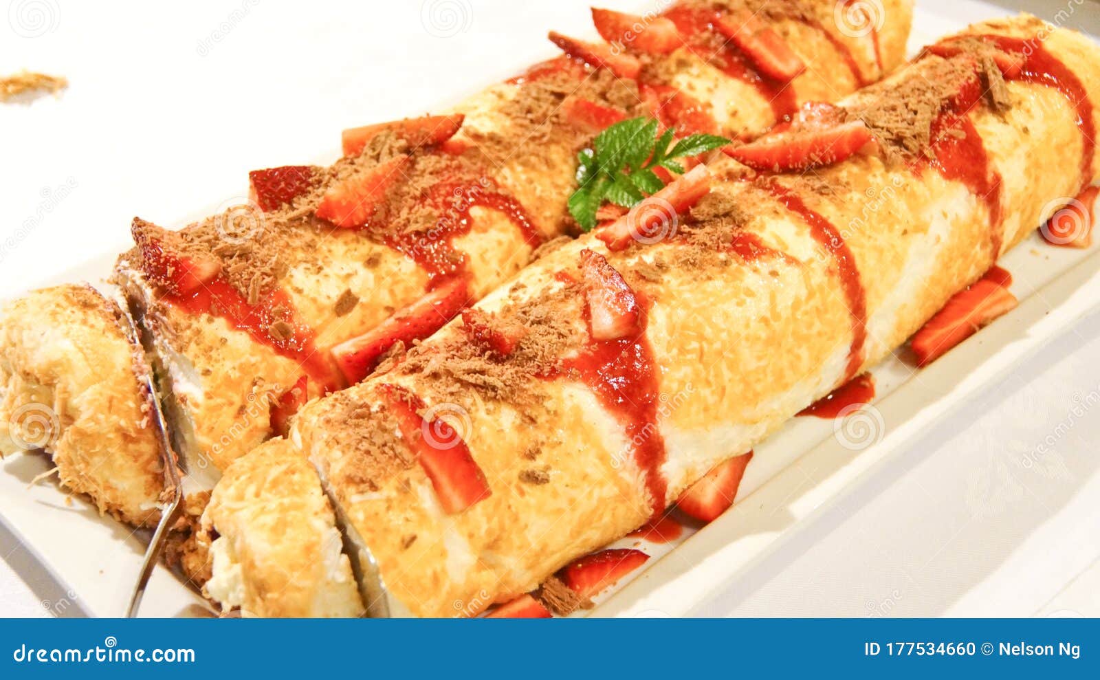 Different Variety of Strudels in Serving Plate Stock Photo - Image of ...