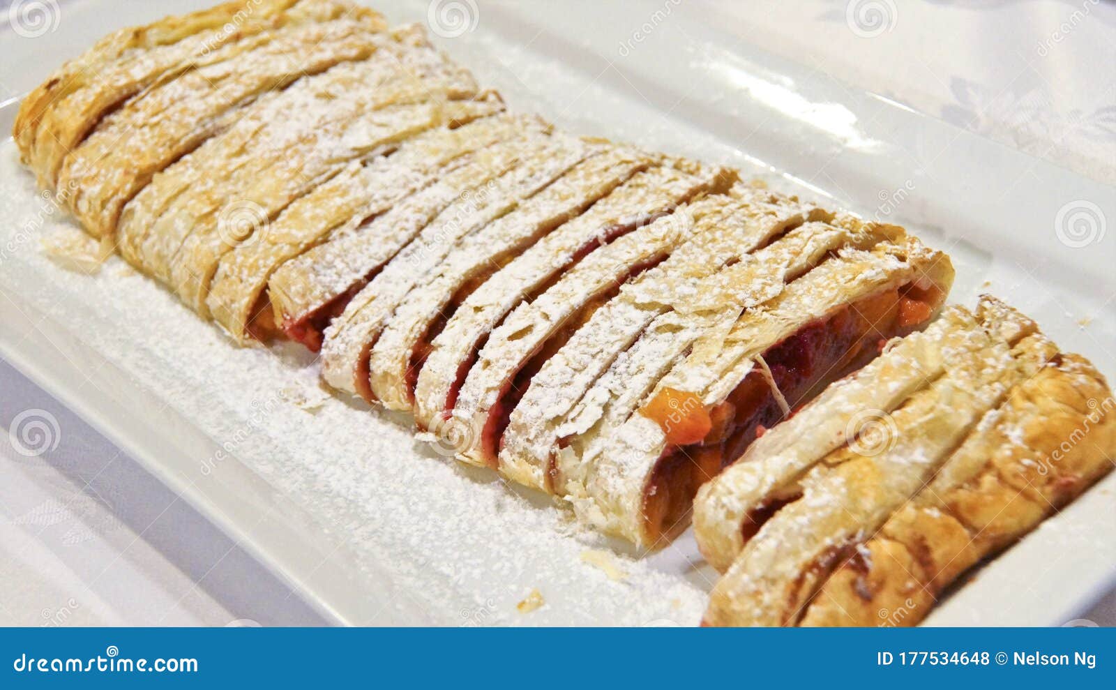 Different Variety of Strudels in Serving Plate Stock Photo - Image of ...
