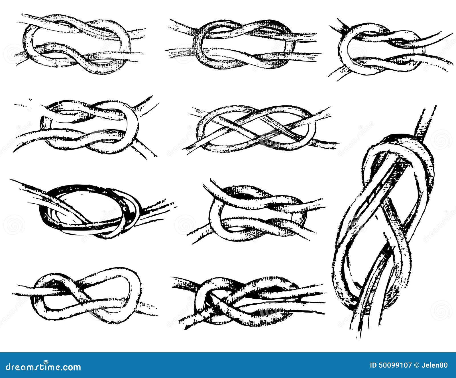 Different Vector Illustration of Knots Stock Vector - Illustration of ...