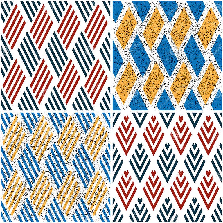 4 Different Vector Patterns in the Same Package_d Stock Vector ...