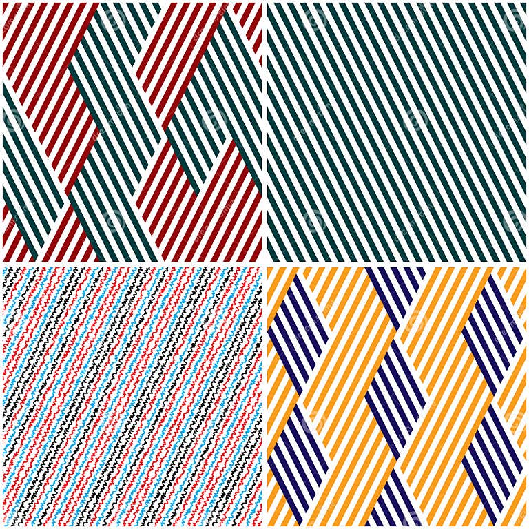 4 Different Vector Patterns in the Same Package_d Stock Vector ...