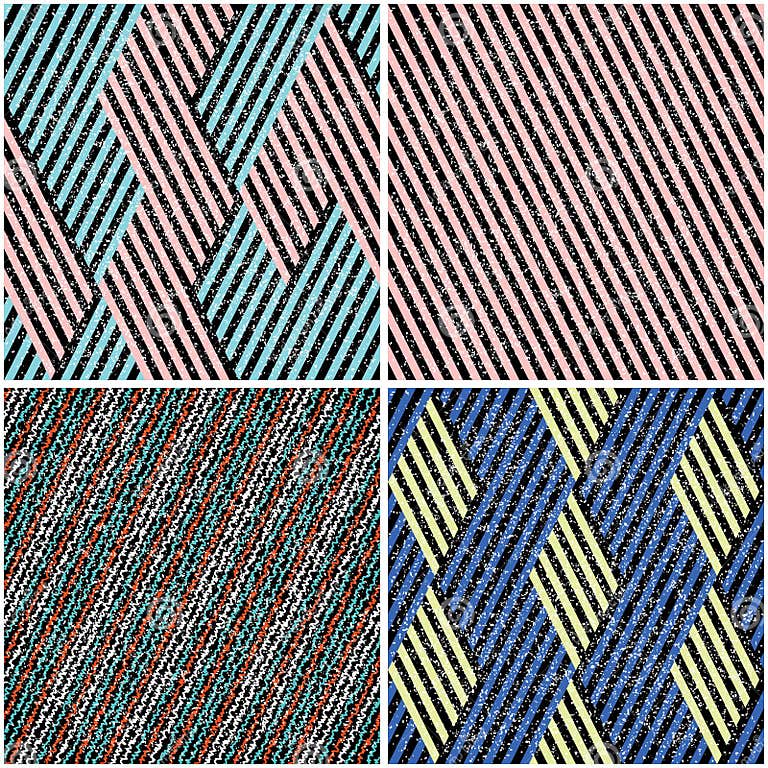 4 Different Vector Patterns in the Same Package_d Stock Vector ...