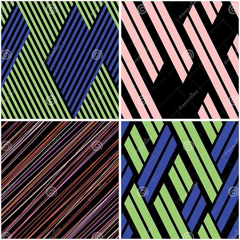 4 Different Vector Patterns in the Same Package_e Stock Vector ...