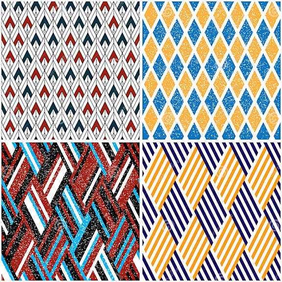 4 Different Vector Patterns in the Same Package_e Stock Vector ...