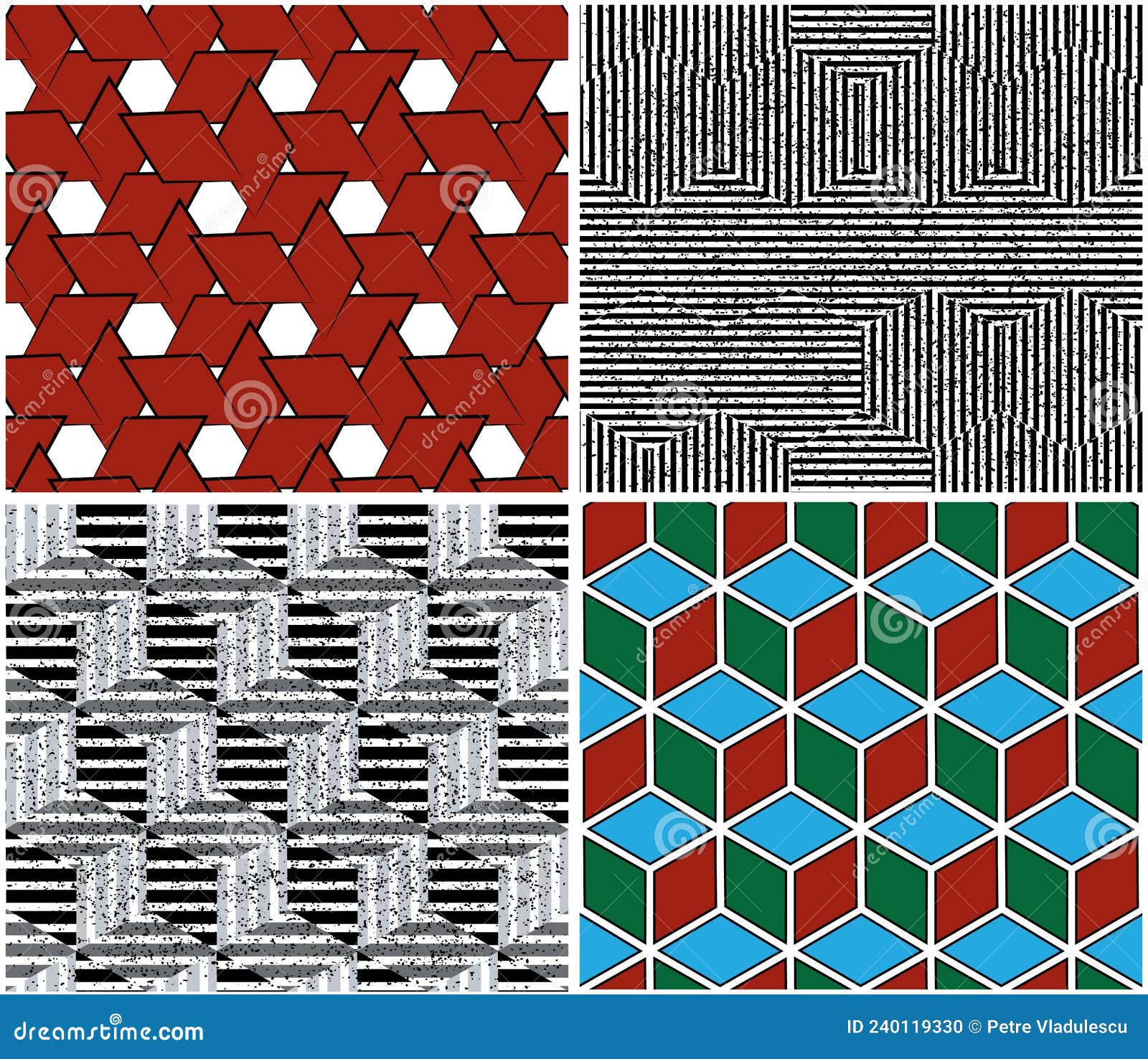 6 Different Vector Patterns in the Same Package_e Stock Vector ...