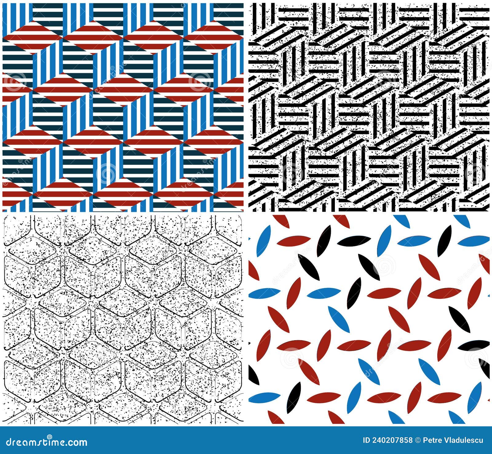 4 Different Vector Patterns in the Same Package_i Stock Vector ...