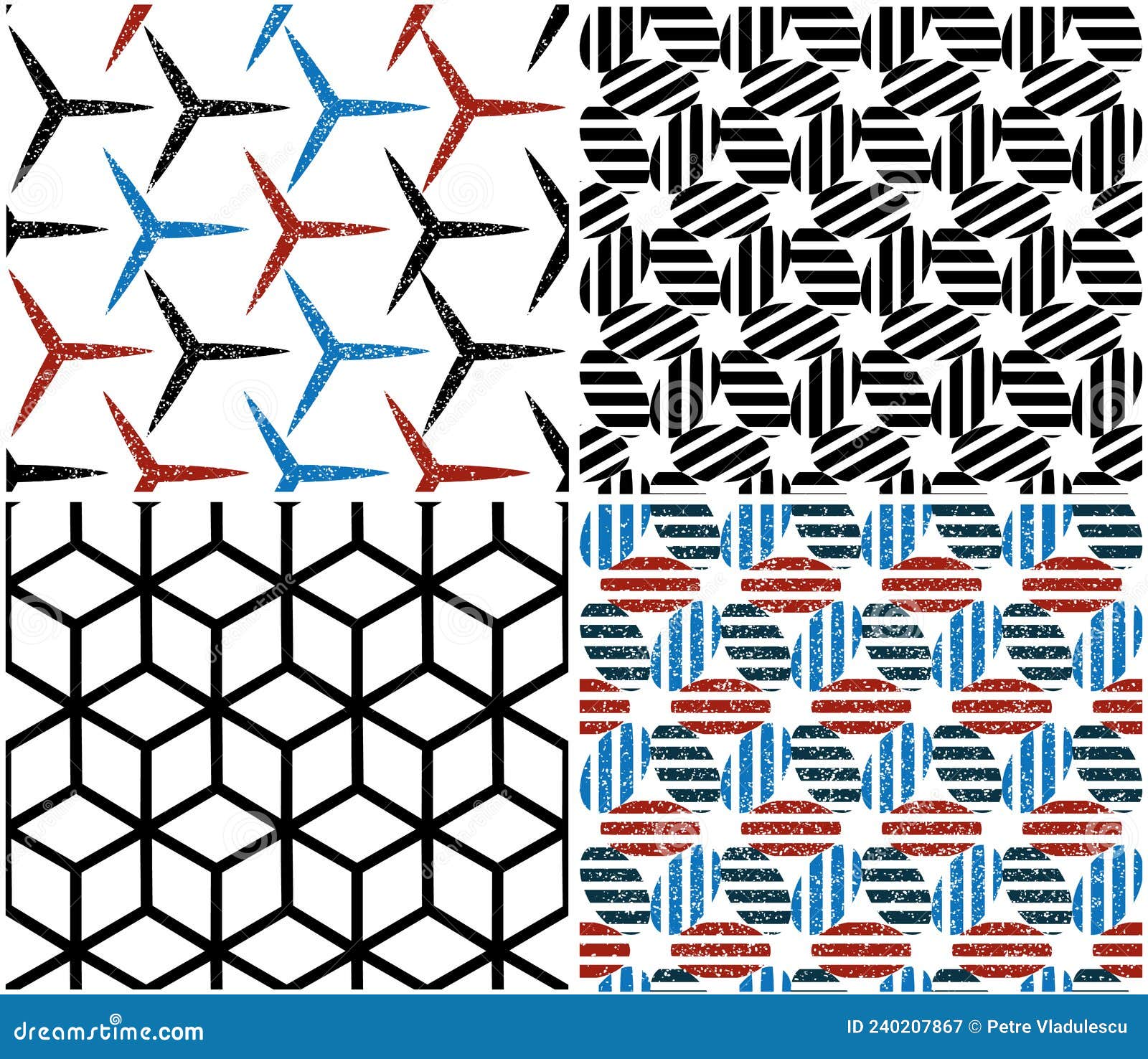 4 Different Vector Patterns in the Same Package_l Stock Vector ...