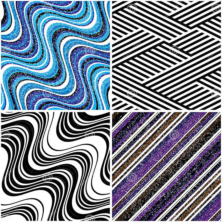 4 Different Vector Patterns in the Same Package_l Stock Vector ...