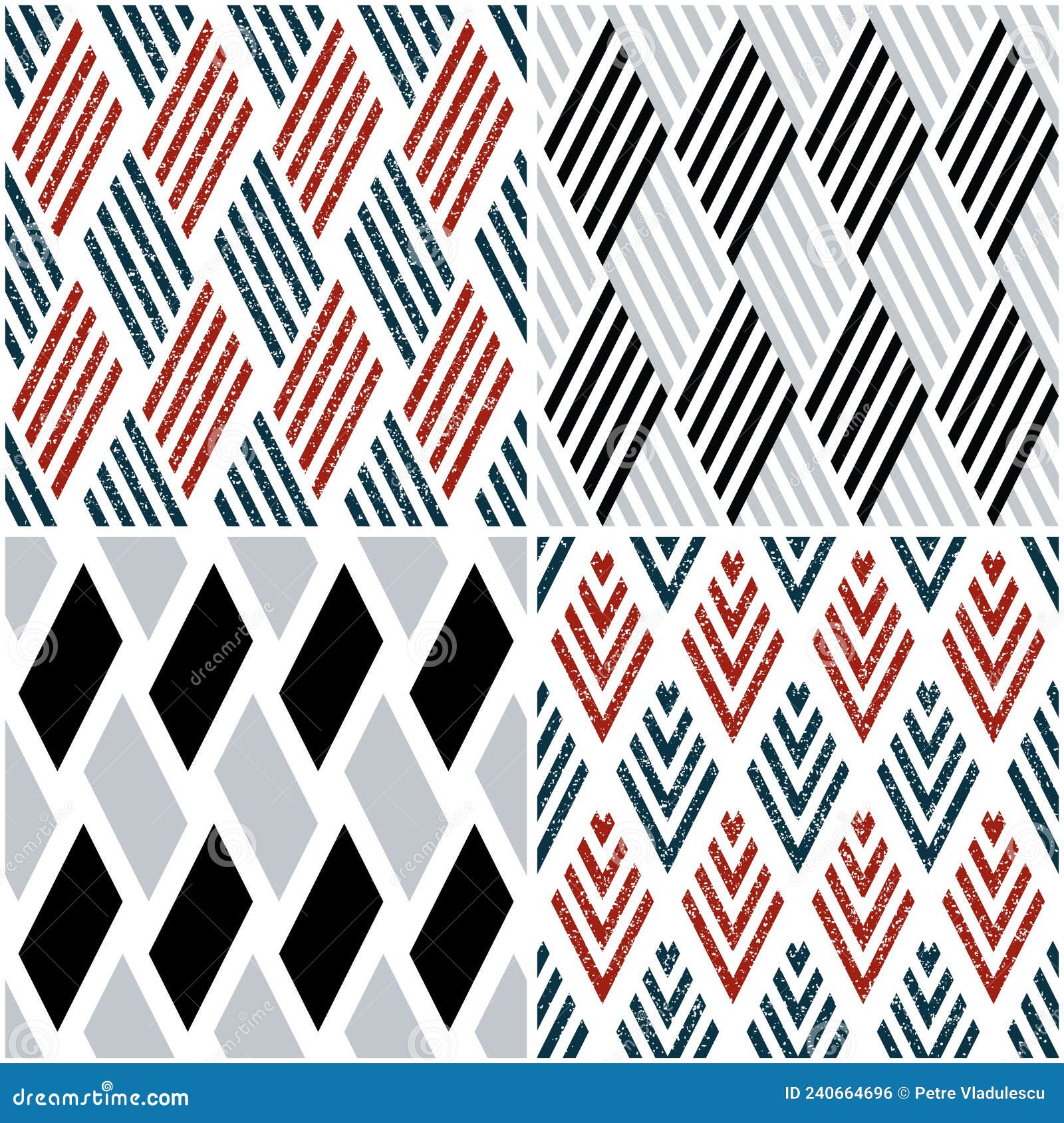 4 Different Vector Patterns in the Same Package_l Stock Vector ...