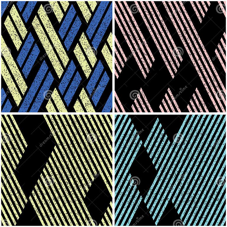 4 Different Vector Patterns in the Same Package_n Stock Illustration ...