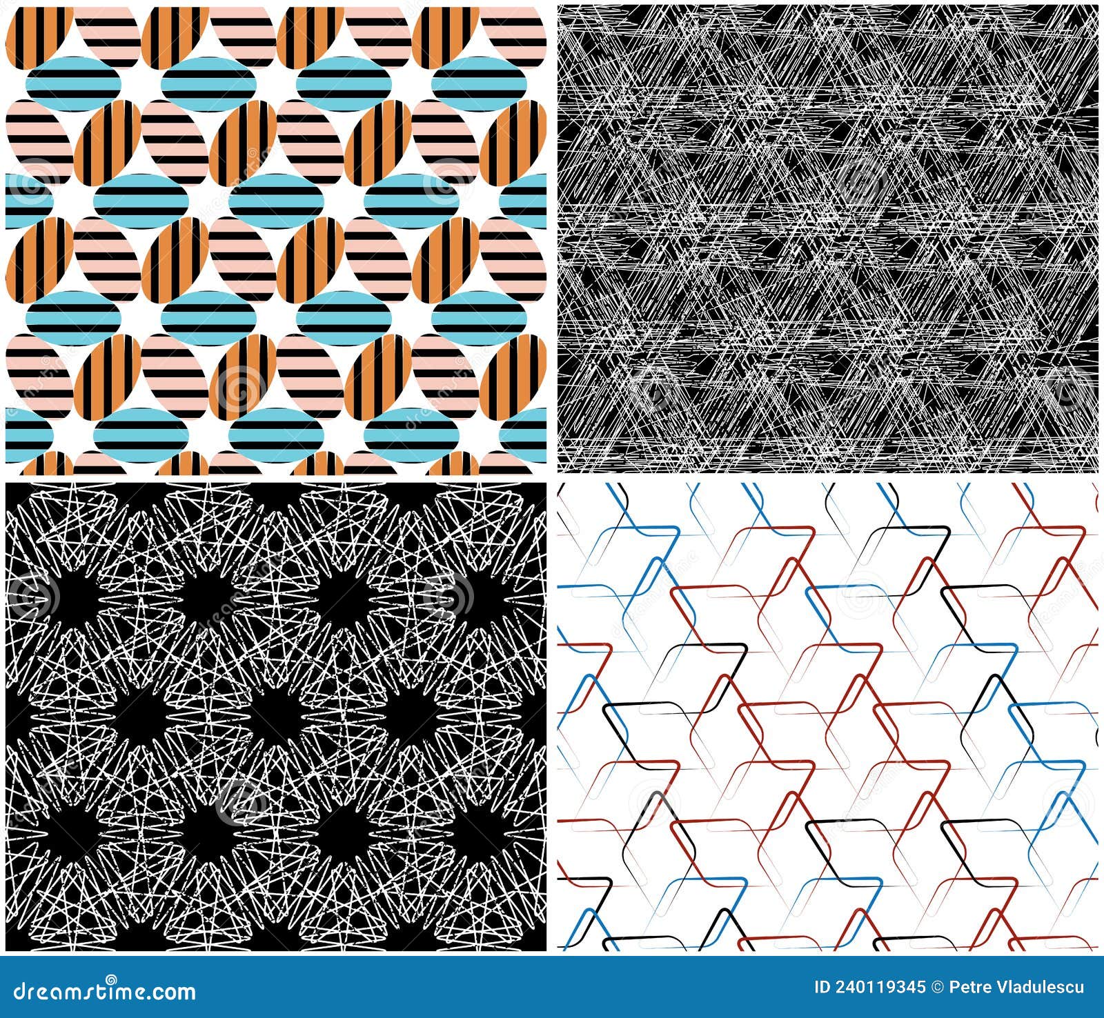 6 Different Vector Patterns in the Same Package_n Stock Vector ...