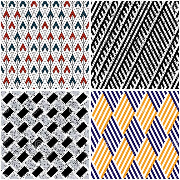 4 Different Vector Patterns in the Same Package_n Stock Vector ...