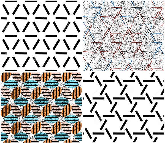 4 Different Vector Patterns in the Same Package_n Stock Vector ...