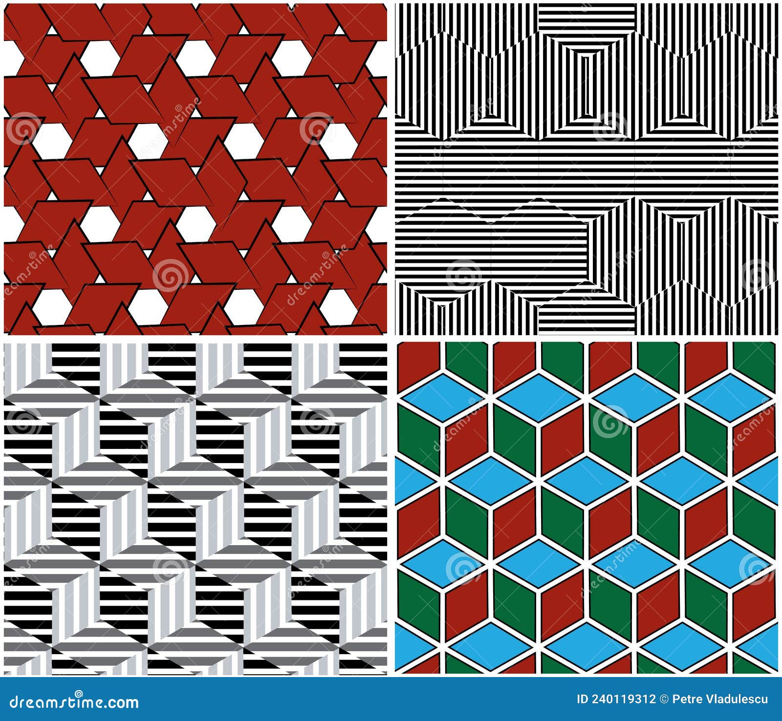 4 Different Vector Patterns in the Same Package_a Stock Vector ...