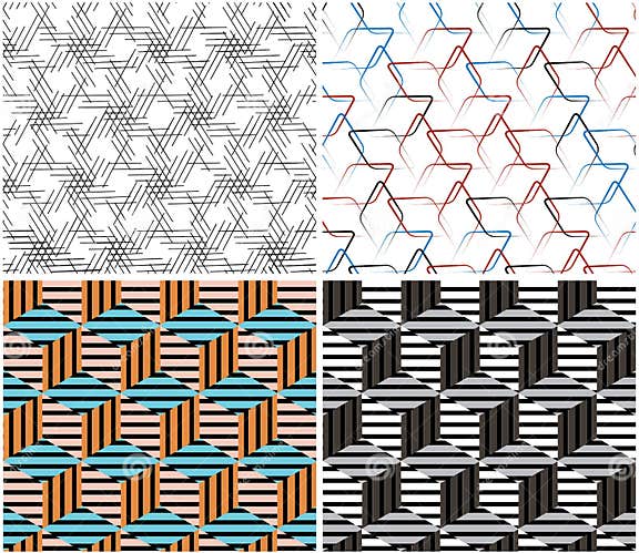 4 Different Vector Patterns in the Same Package_p Stock Vector ...