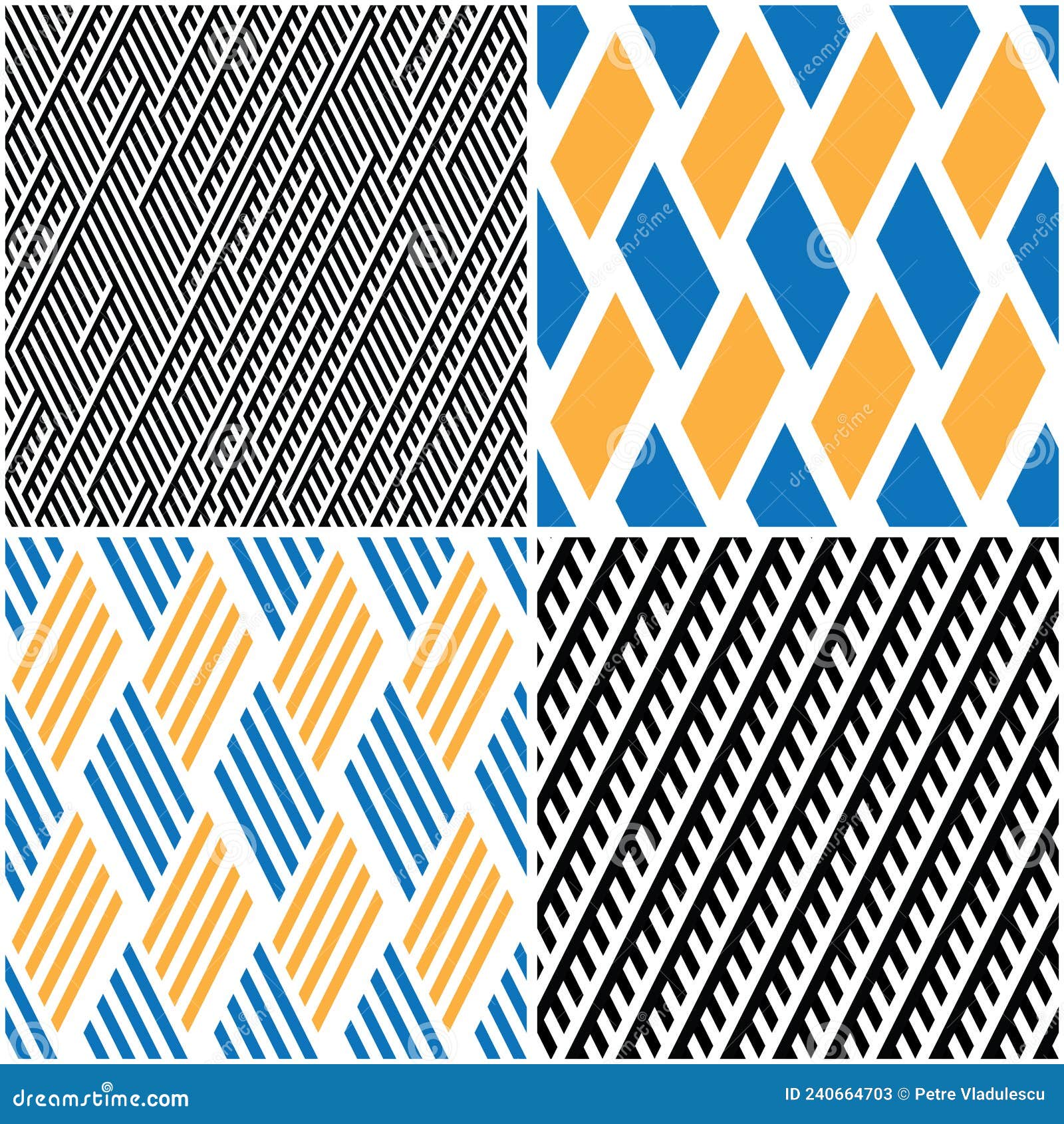 4 Different Vector Patterns in the Same Package_p Stock Vector ...
