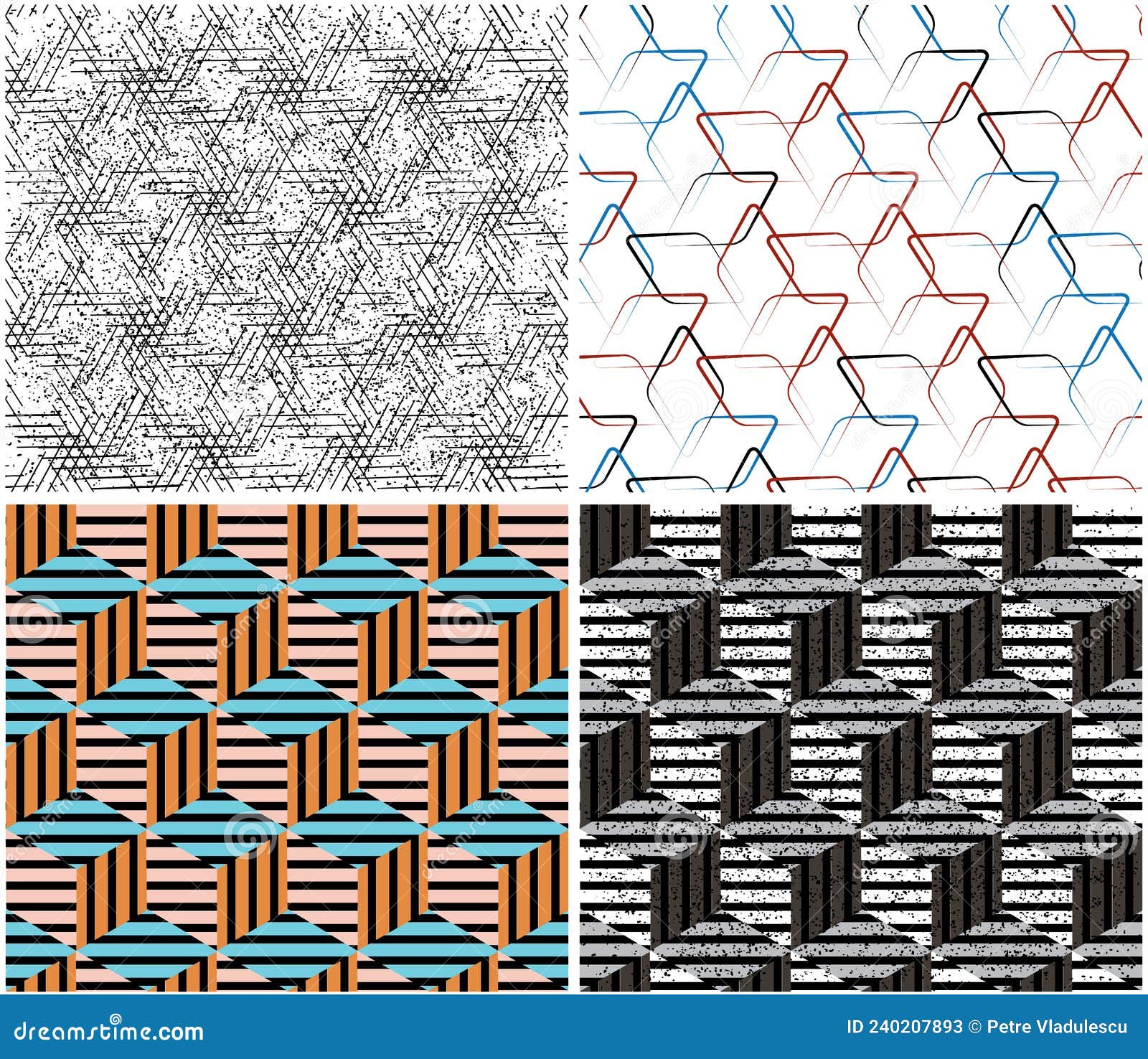 4 Different Vector Patterns in the Same Package_s Stock Vector ...