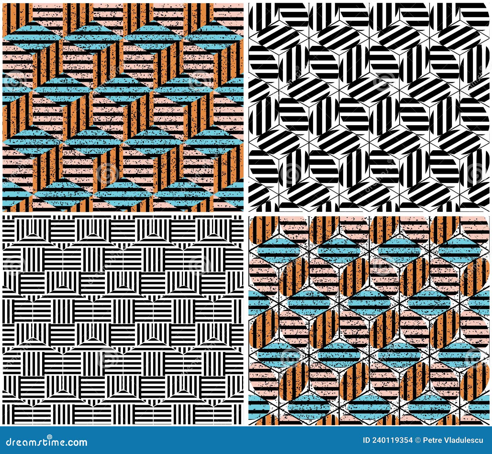 6 Different Vector Patterns in the Same Package_s Stock Vector ...