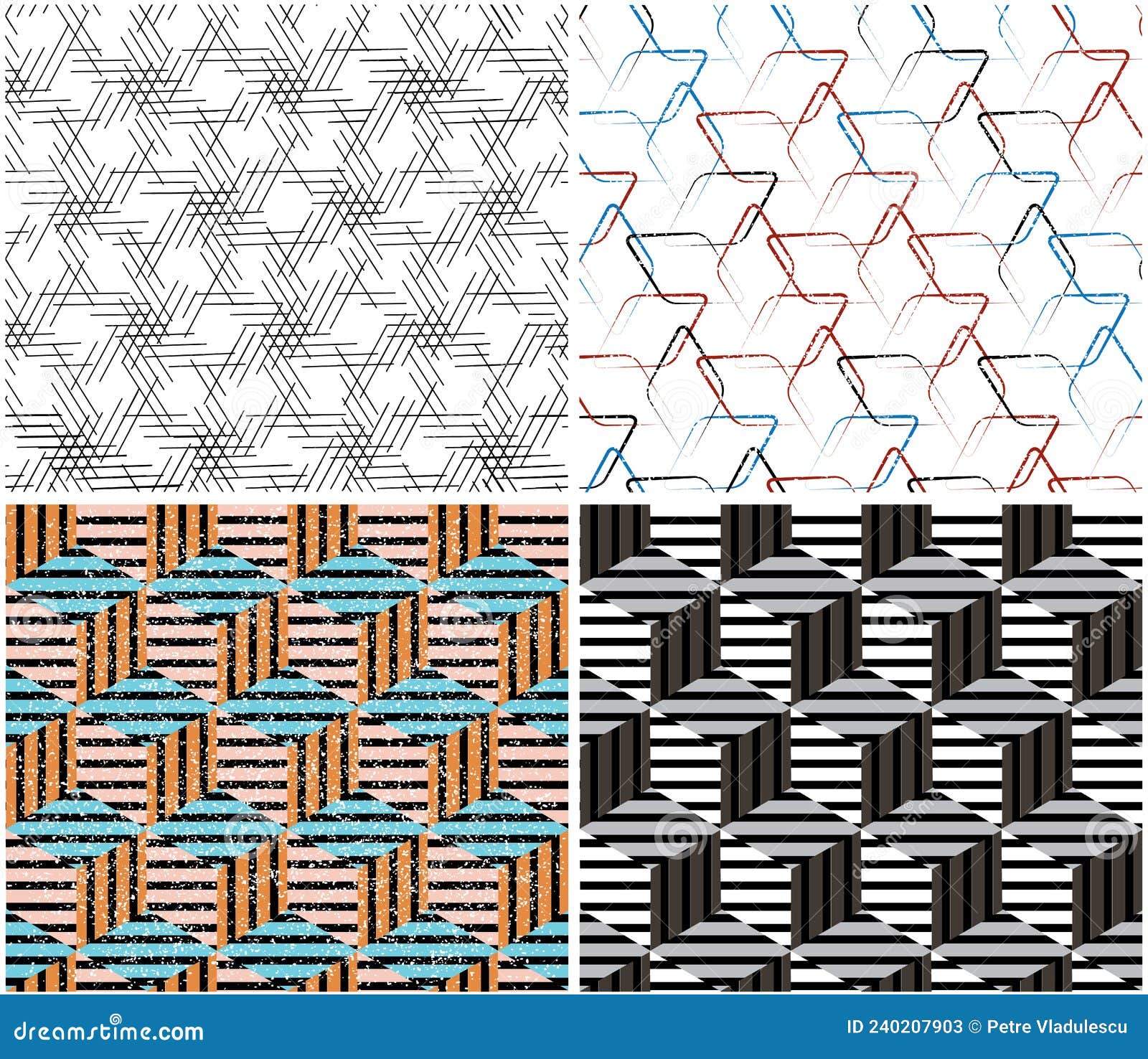 4 Different Vector Patterns in the Same Package_u Stock Vector ...