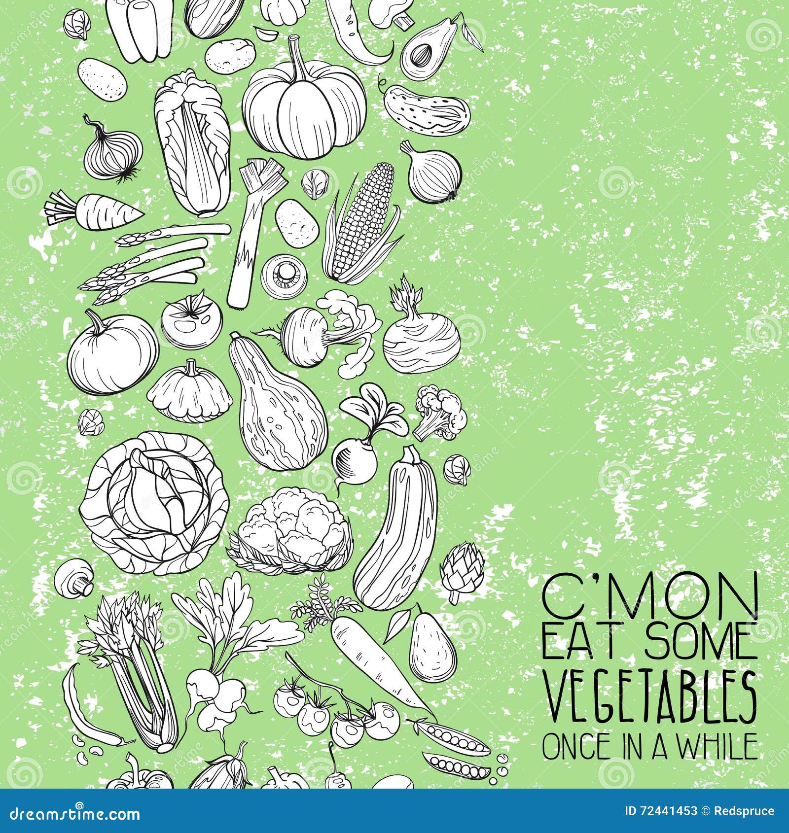 Different Vegetables Drawings Stock Vector - Illustration of drawn ...