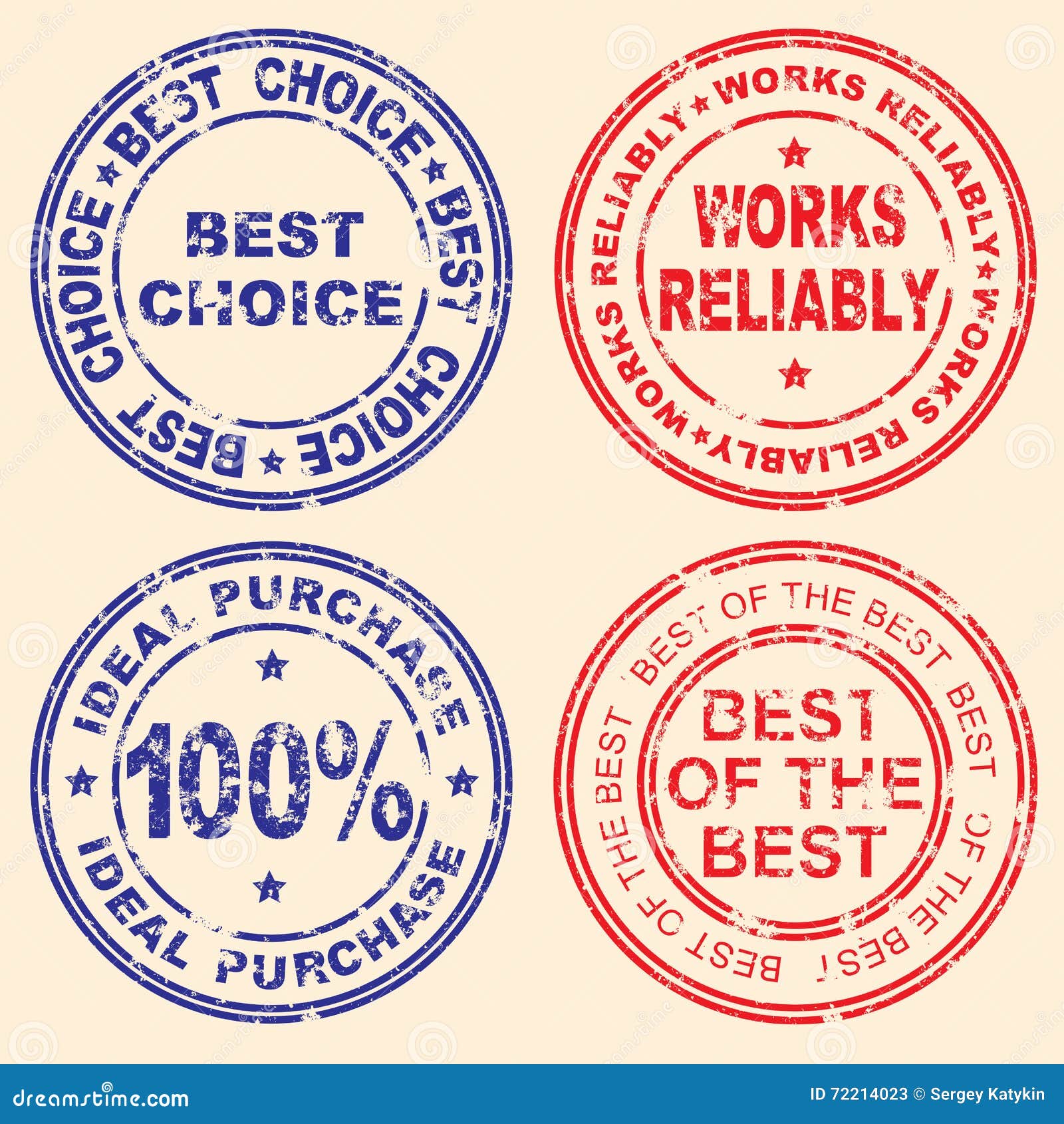 Different Versions of the Mark. Stock Vector - Illustration of badge ...