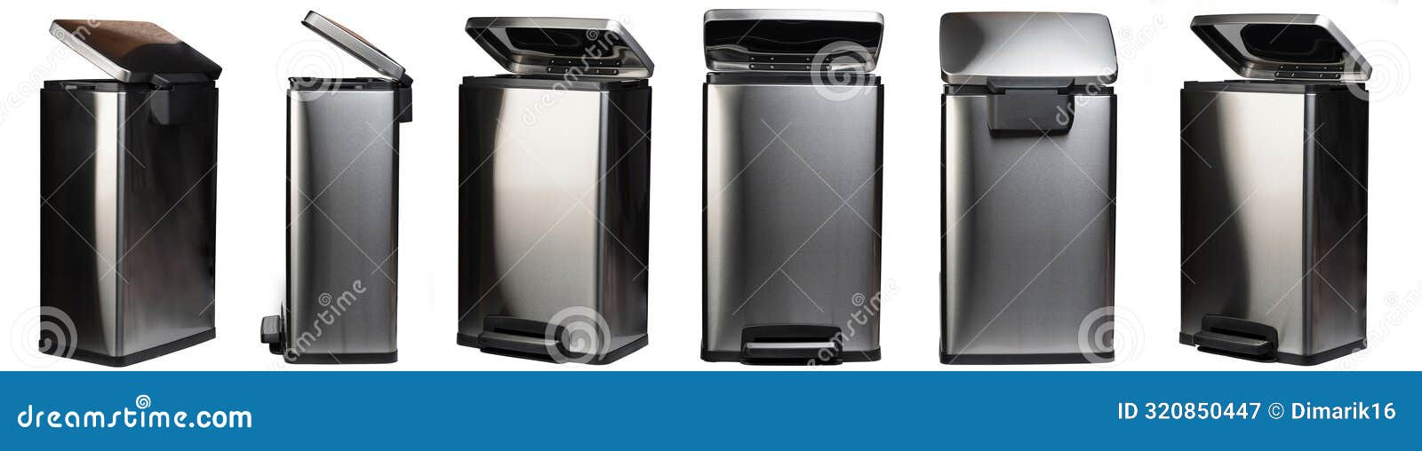 Different View of Metal Open Trash Bin Stock Image - Image of dump ...