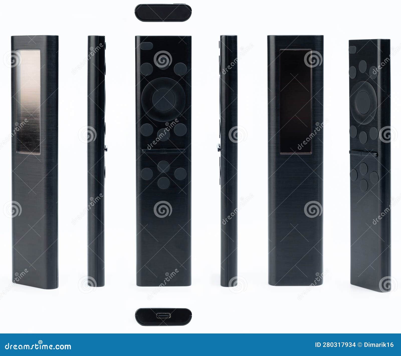 Different View of Modern Tv Remote Control Stock Photo - Image of power ...