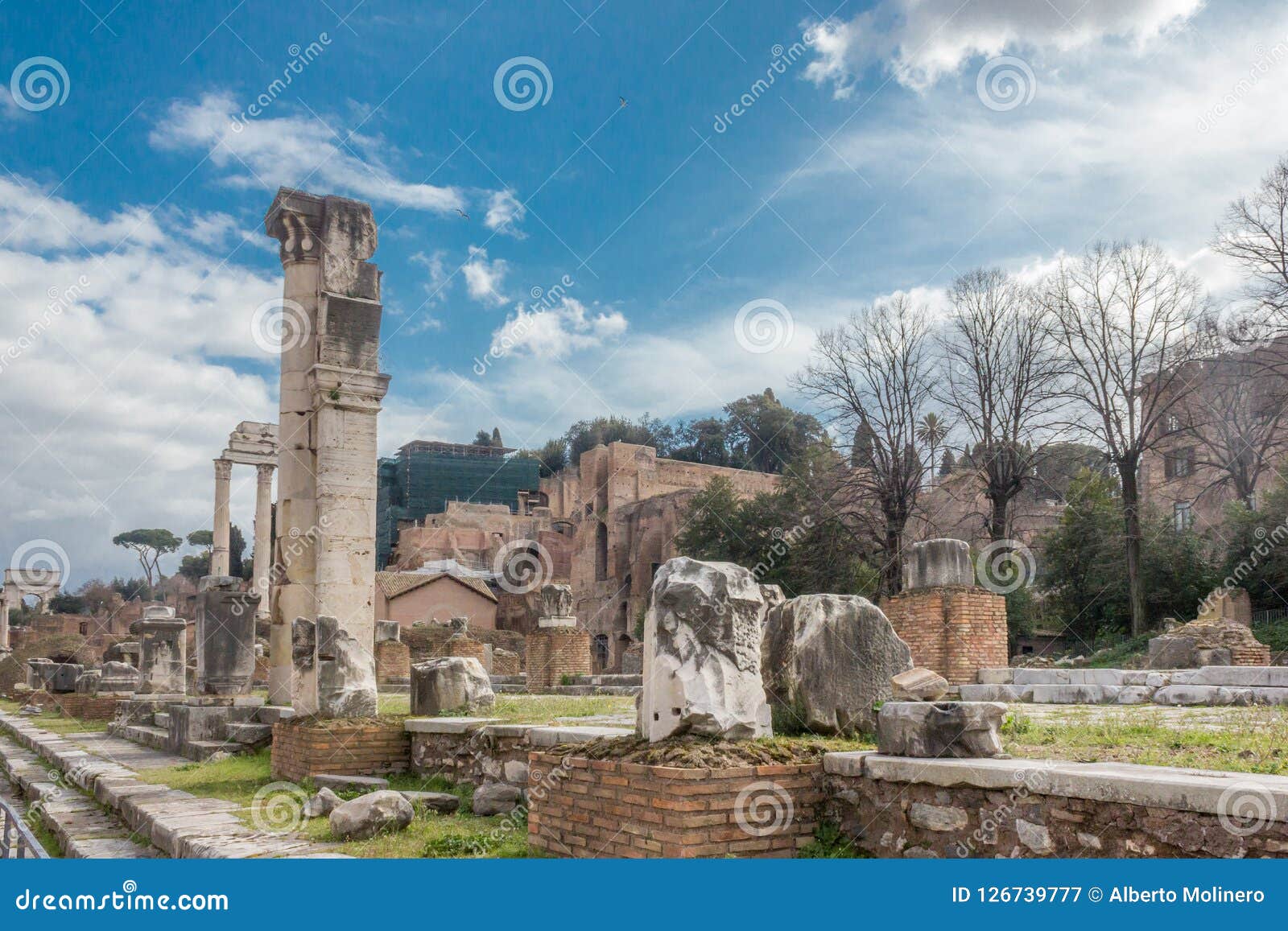 Views of the Roman Forum stock image. Image of europe - 126739777